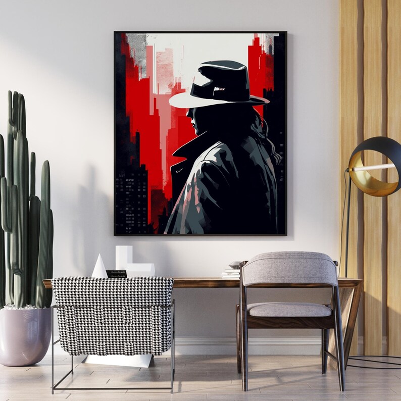Printable Gangster Poster, Mafia Digital Wall Art, Instant Download Art ...