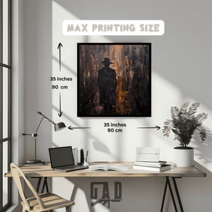 Vintage Gangster Cool Canvas Print, Mysterious Mobster Silhouette ...