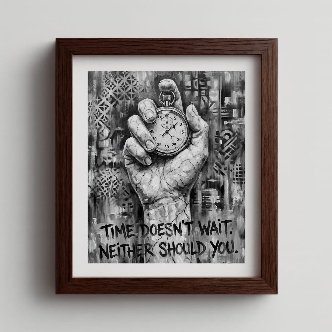 Vintage Gangster Stopwatch Poster - Motivational Wall Art for ...
