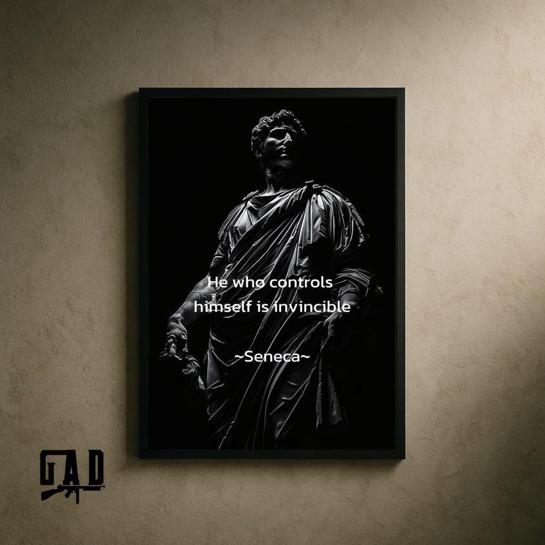 Stoic Control Quote Wall Art - Black and White Printable for Office ...