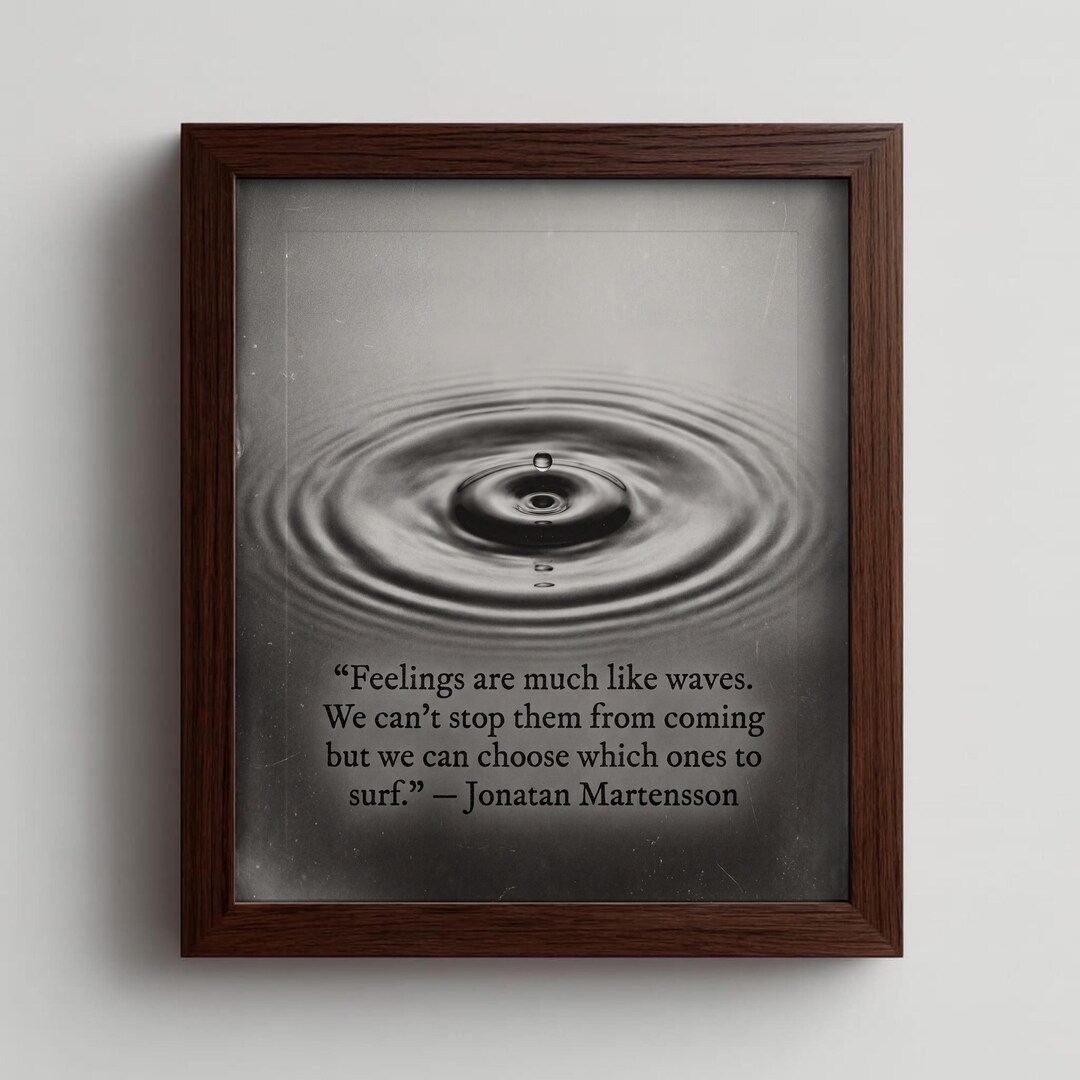 Black and White Water Ripple Art | Minimalist Inspirational Quote Wall ...