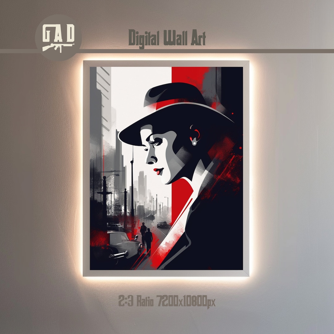 Mafia Woman Design, Gangster Digital Wall Art, Printable Poster, Mafia ...