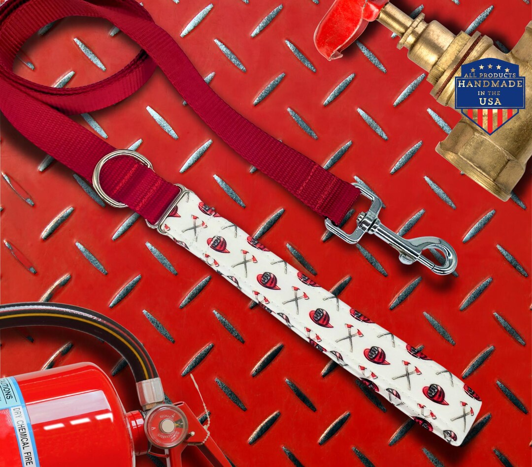 Firefighter Red Helmets & Crossed Axes Dog Leash. This Heart and Honor ...