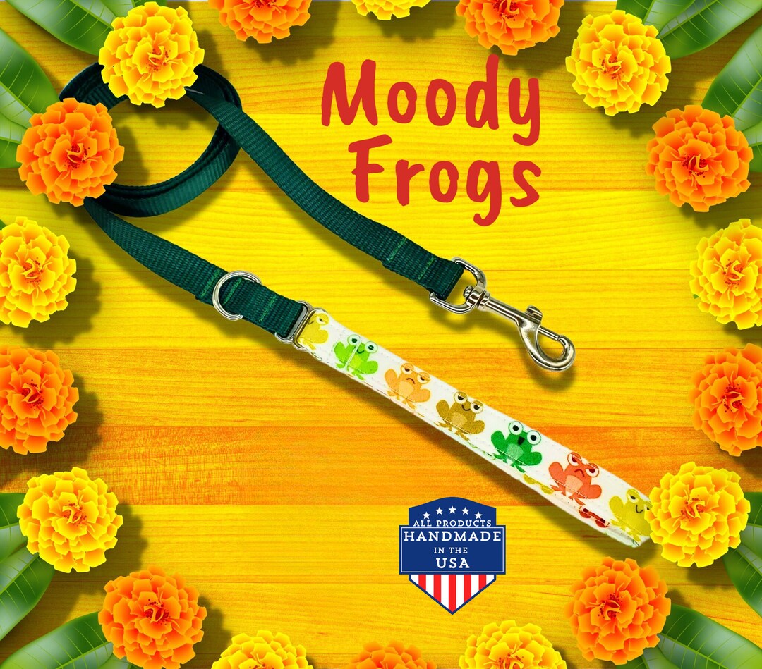Moody Frogs Dog Leash. Colorful Varying Mood Frogs That Are Happy ...
