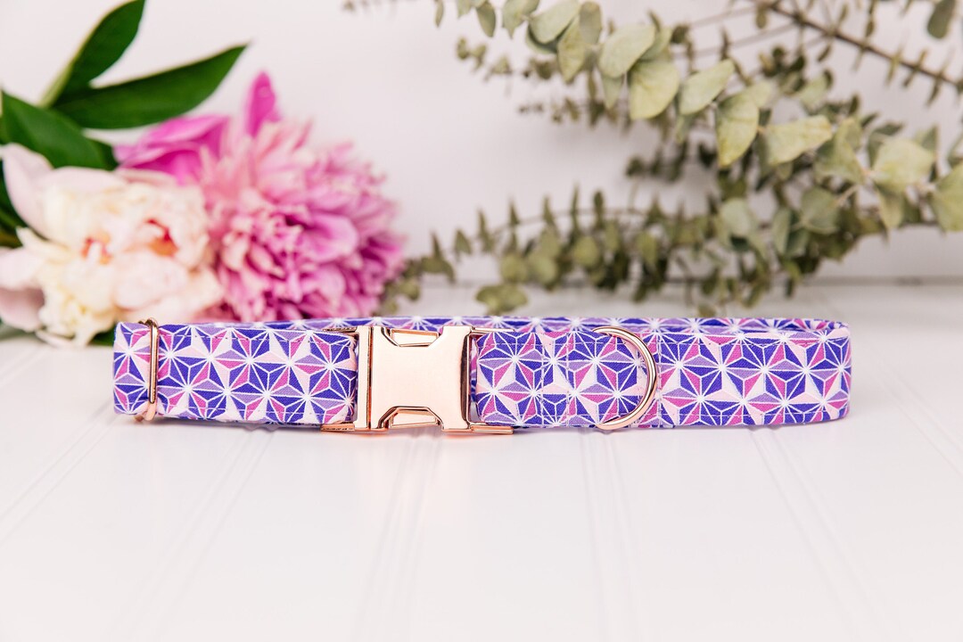 Pastel Purple Geometric Dog Collar - Etsy