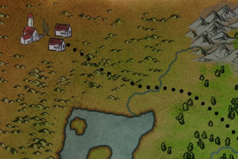 Map of Adventure | Fantasy Maps | Printable | PDF | JPG | Dungeons ...