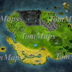 Map of Realms | Fantasy Maps | Printable | PDF | JPG | Dungeons ...