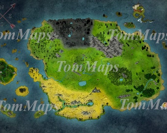 Map of Adventure | Fantasy Maps | Printable | PDF | JPG | Dungeons ...