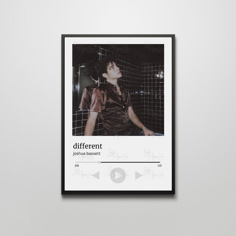 Joshua Bassett Different Poster Etsy
