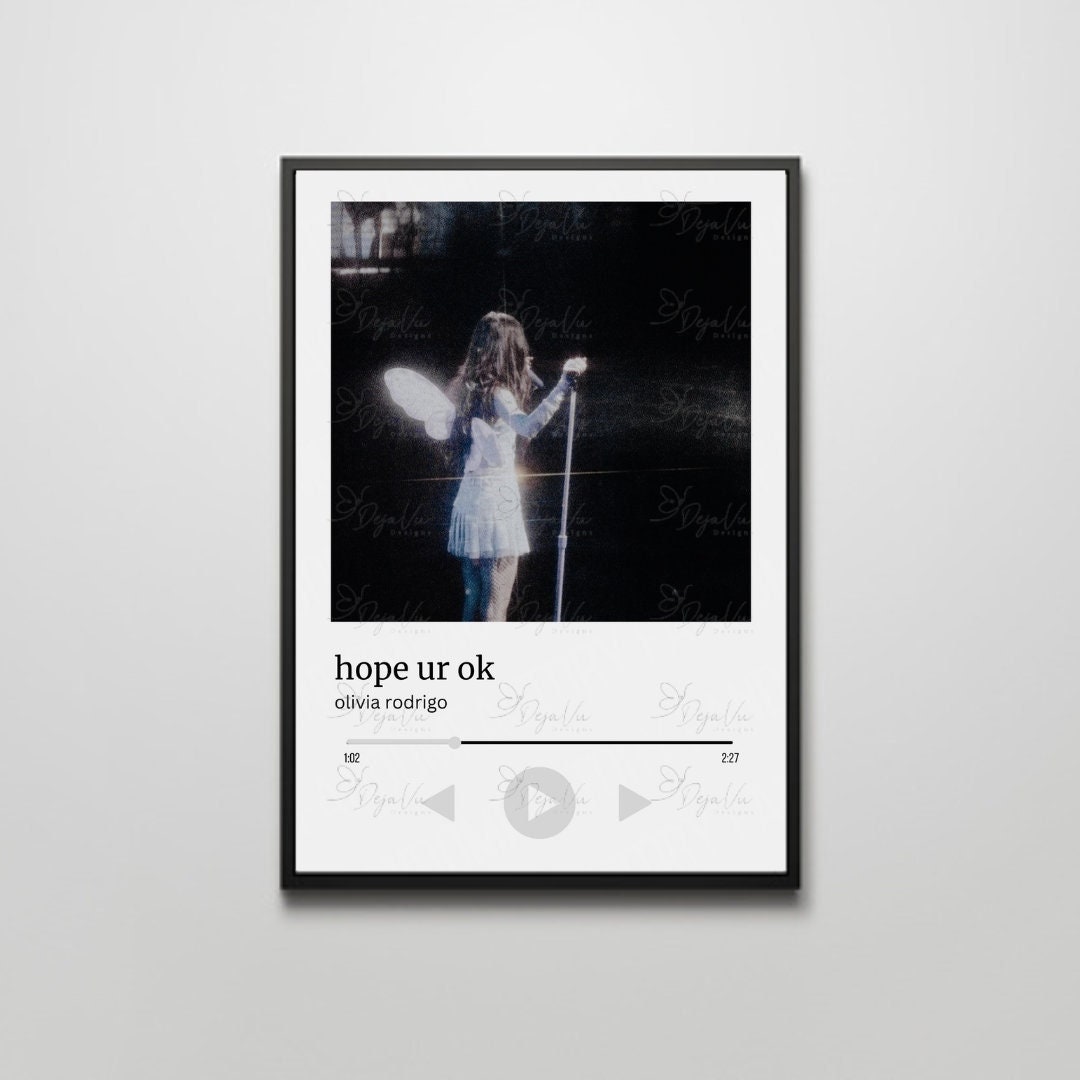 Olivia Rodrigo Hope Ur Ok Poster - Etsy