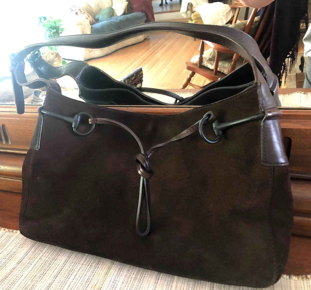 1970’s AUTHENTIC Vintage GUCCI Soft Chocolate Brown Suede Leather Boho ...