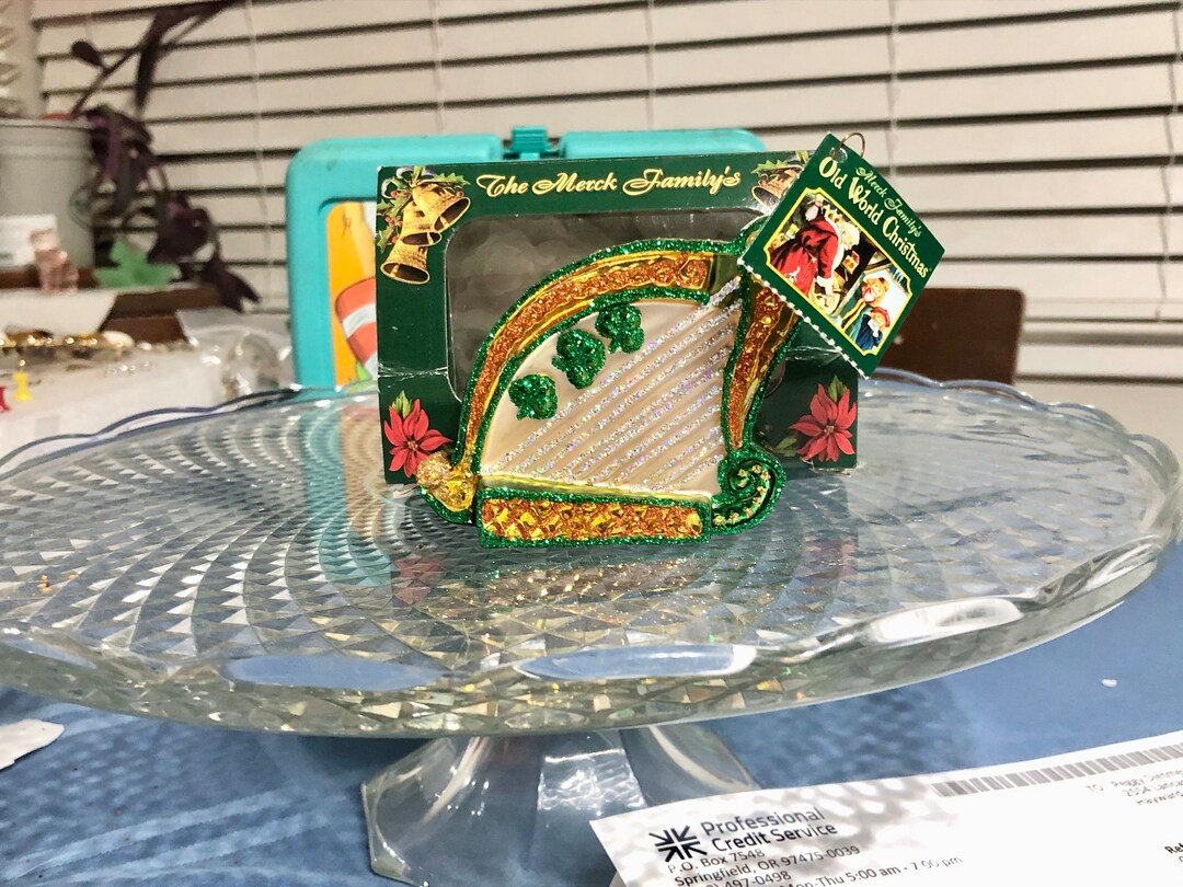 Merck Familys Old World Christmas Glass Celtic Harp - Etsy