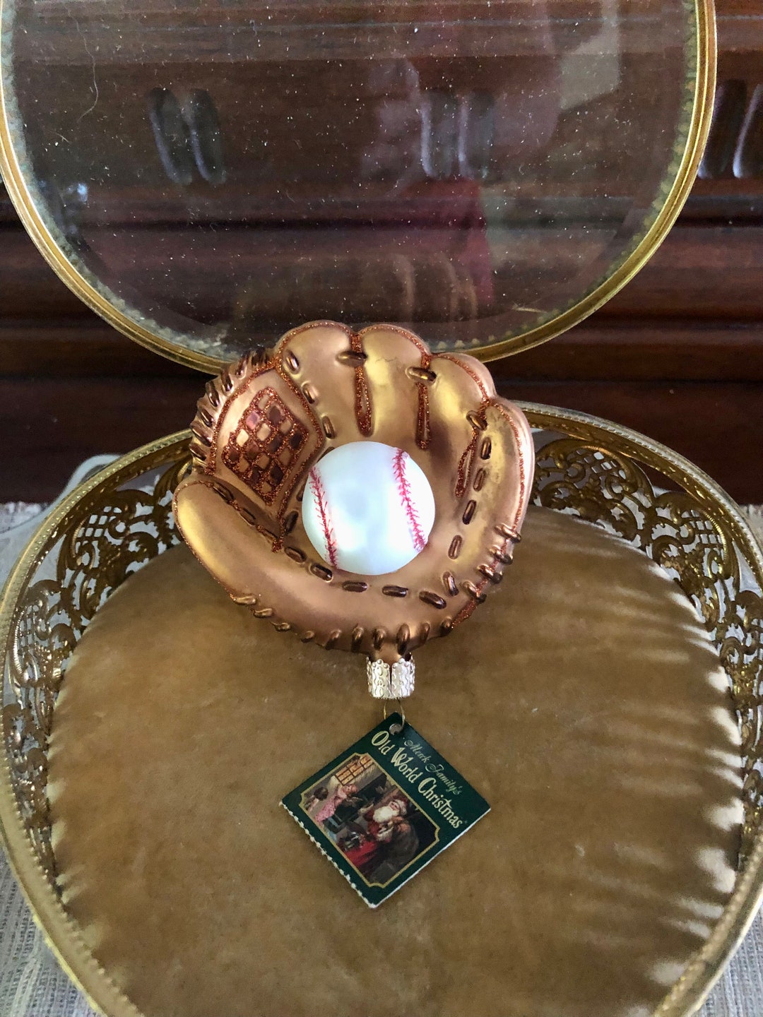 Merck Family’s Old World Christmas Glass Baseball Mitt Christmas ...