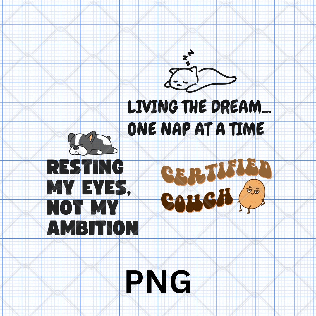 Funny Lazy Day Vibes PNG Bundle Sarcastic Lazy Day Shirt, Lazy Person ...