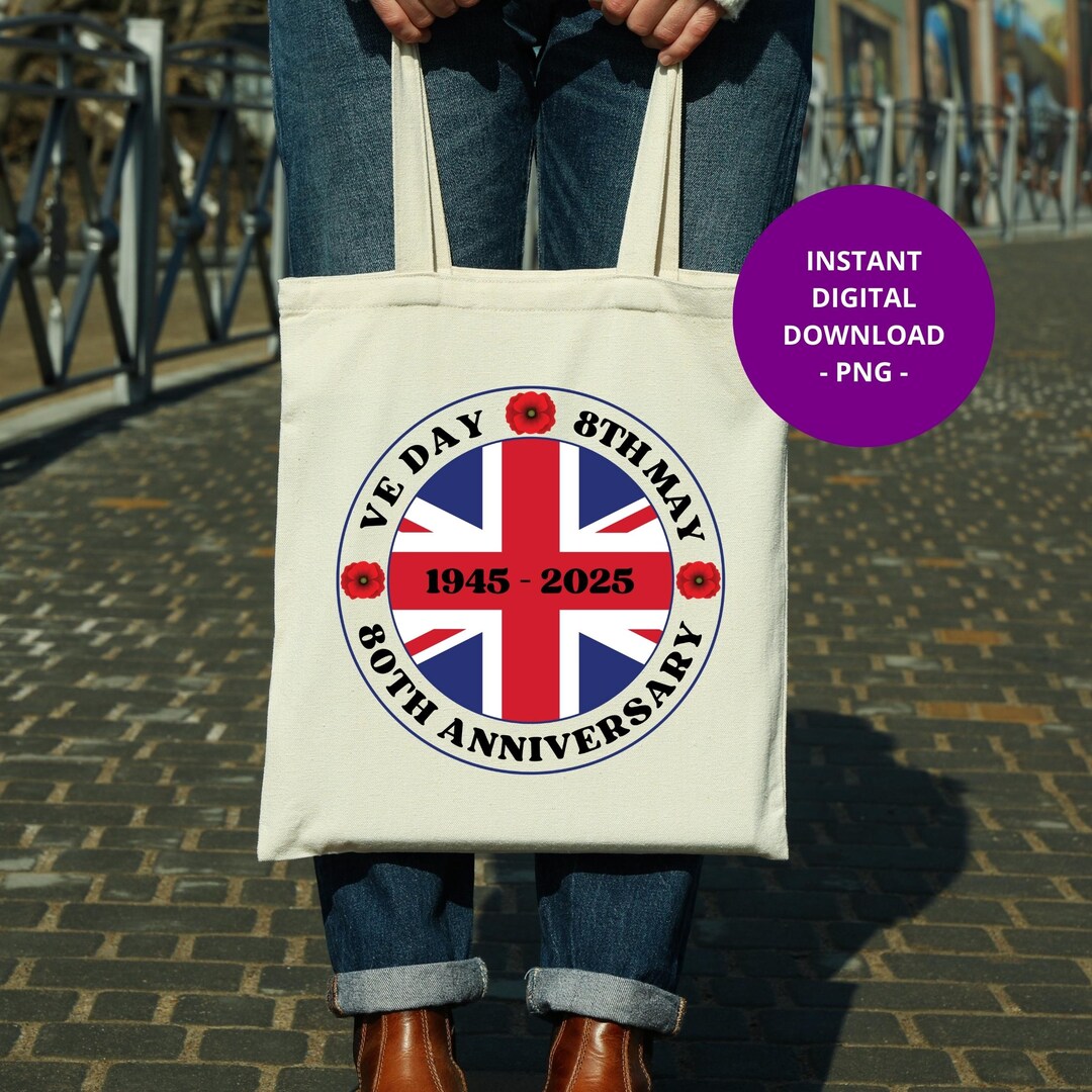 VE Day 80th Anniversary Png Union Jack UK Flag, 8th May 1945–2025 ...