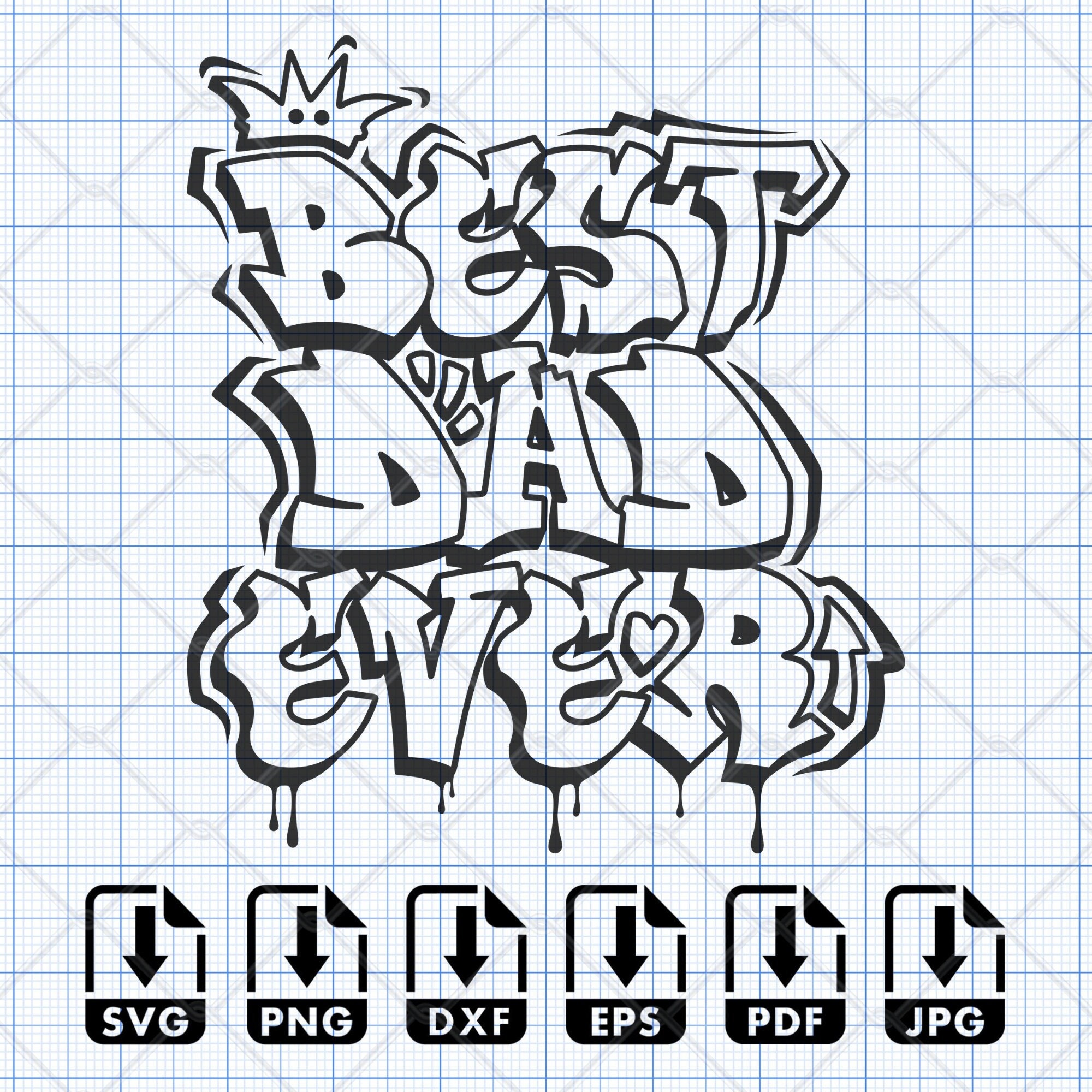 Best Dad Ever Graffiti SVG, Happy Father's Day and Birthday Gifts for ...