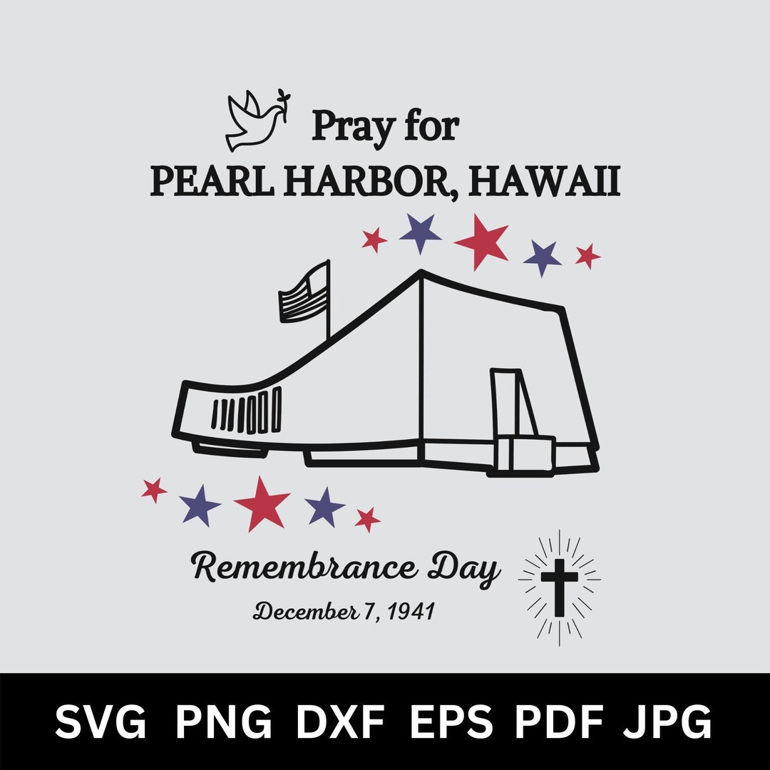 Pearl Harbor Remembrance Day SVG, Arizona Memorial Clipart (digital ...