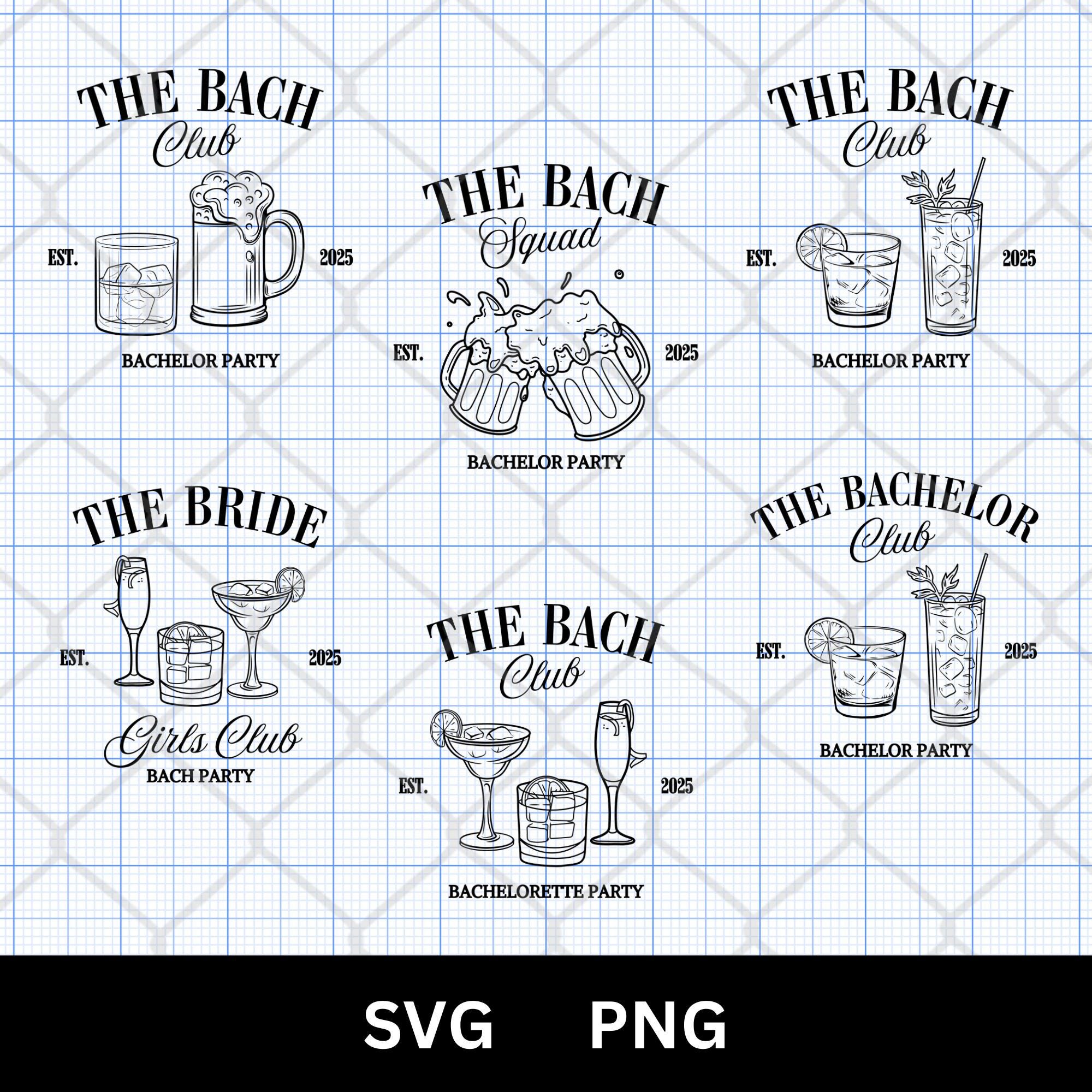 Bach Club SVG PNG, Bridal Party Design (digital Download) - Etsy