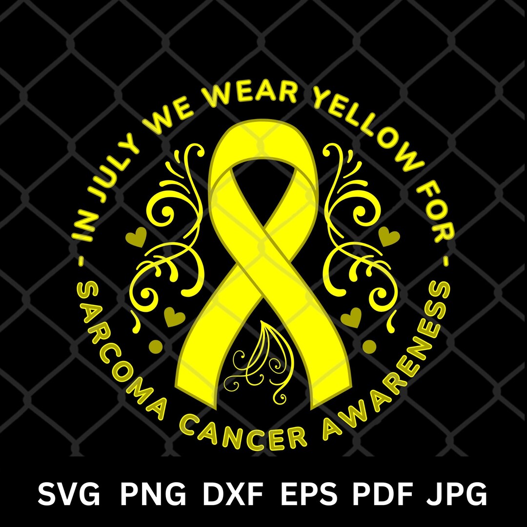 Sarcoma Awareness Month PNG in July We Wear Yellow Ribbon for Sarcoma ...