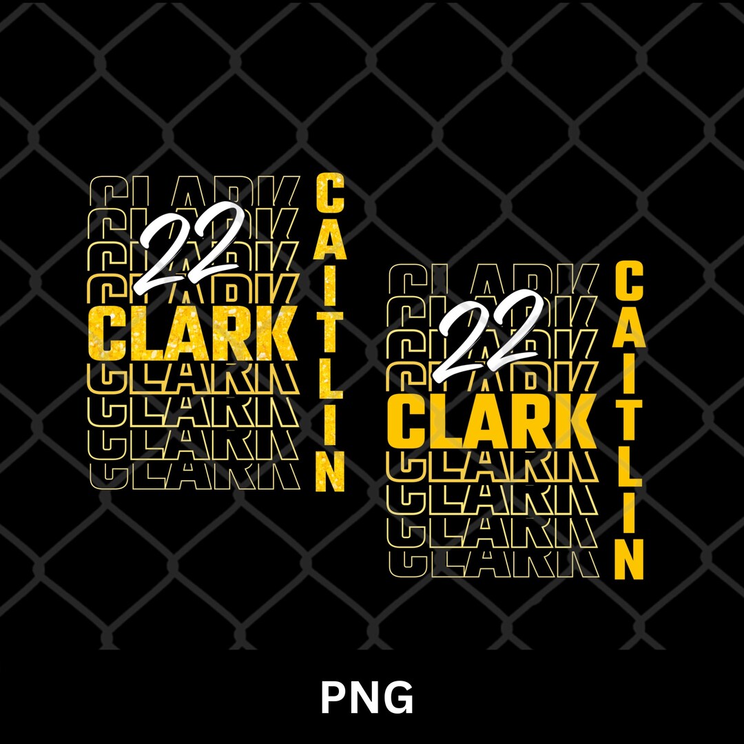 Clark 22 Caitlin PNG Glitter Plain Yellow Caitlin Clark Fever 22 ...