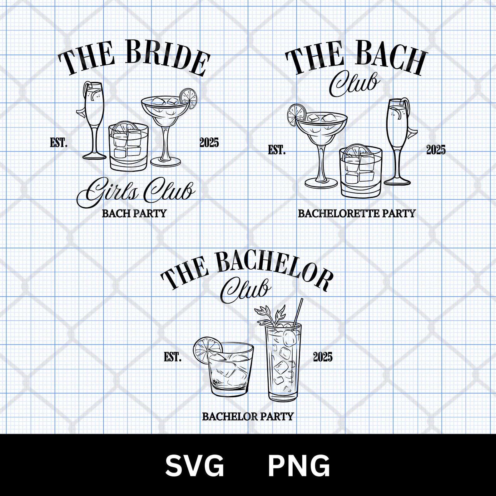 Bach Club SVG PNG, Bridal Party Design (digital Download) - Etsy