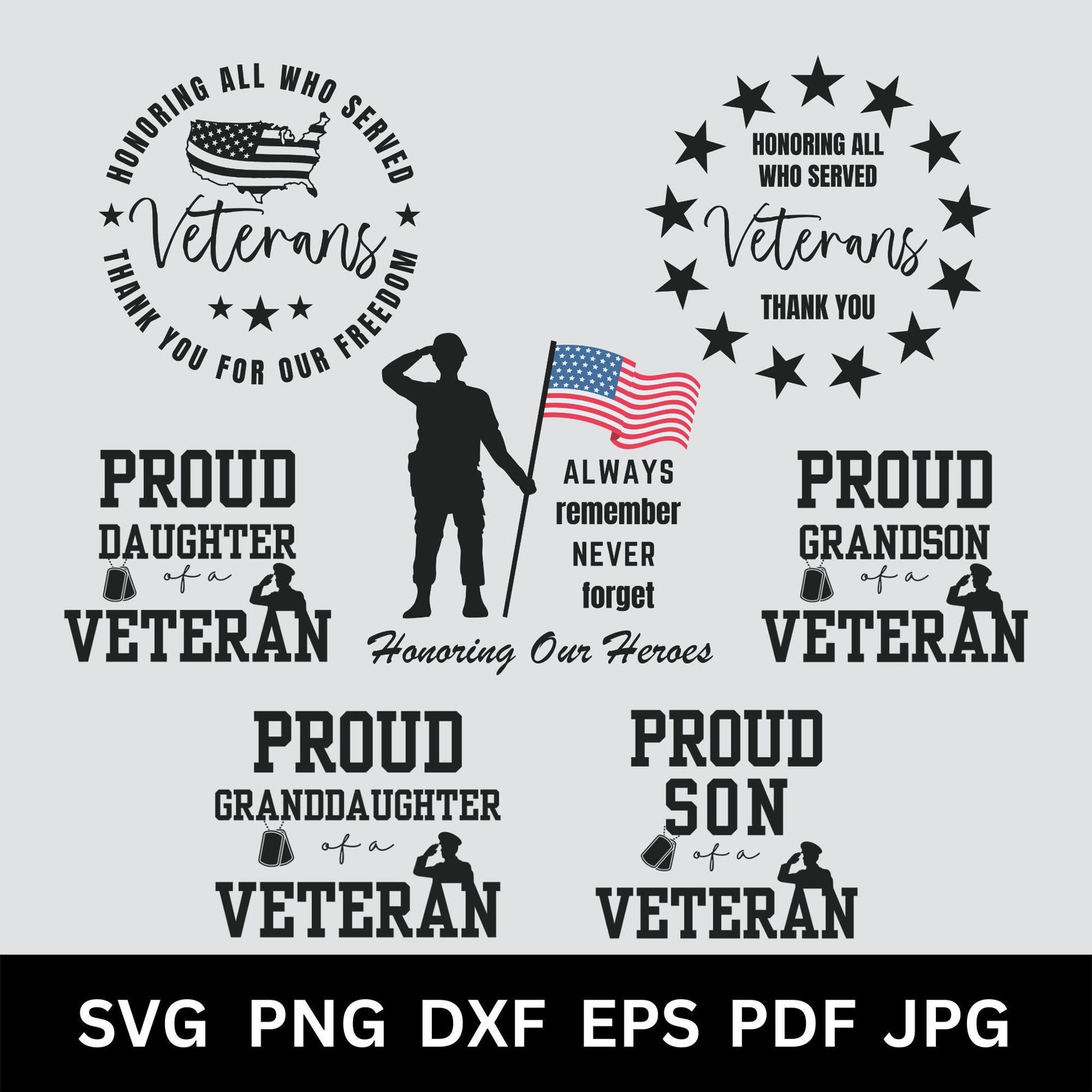 Veterans Day Svg Bundle Memorial Day Svg Patriotic Army Veteran Shirt ...