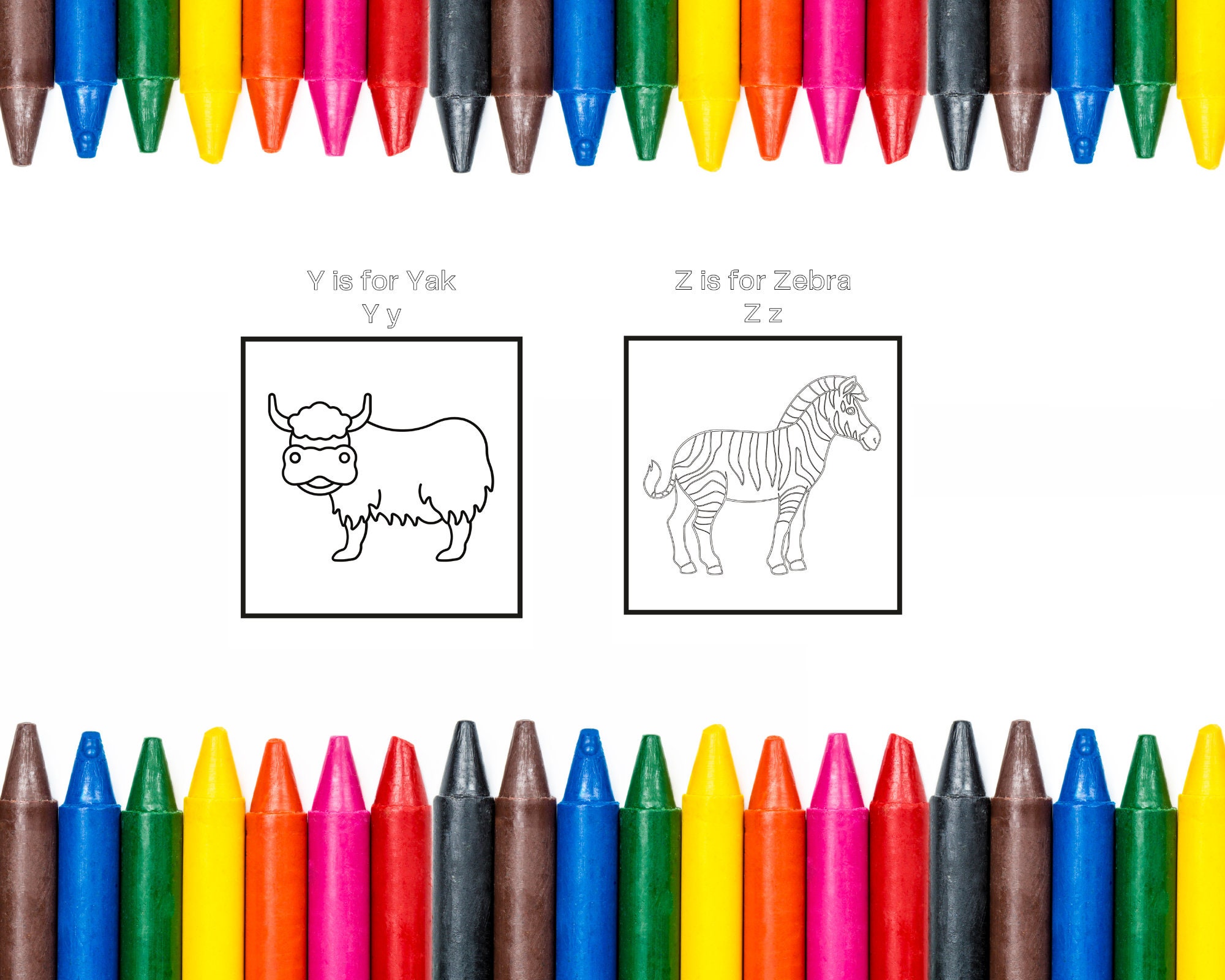 ABC Animal Coloring Pages Preschool Kindergarten Alphabet Printable ...