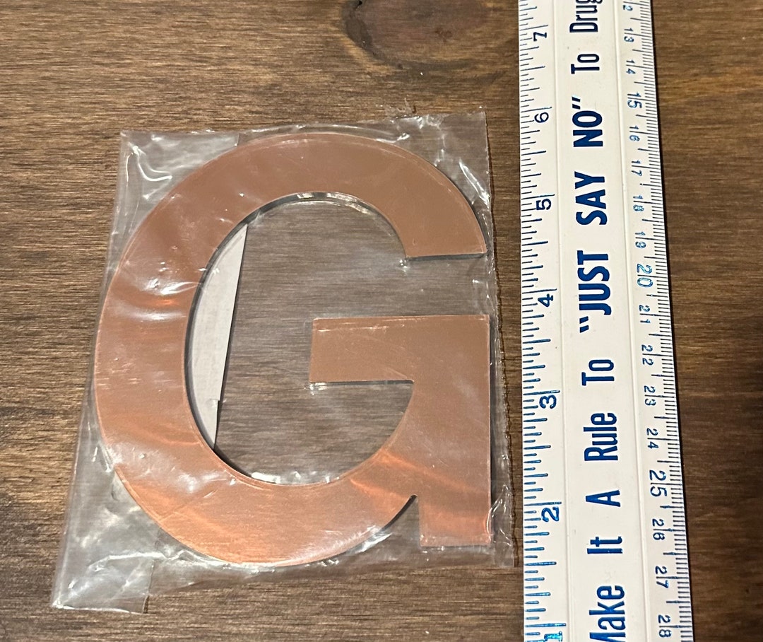 Letter G Gemini Brushed Copper Letter. New Old Stock. 4” X 1/4” Thick ...