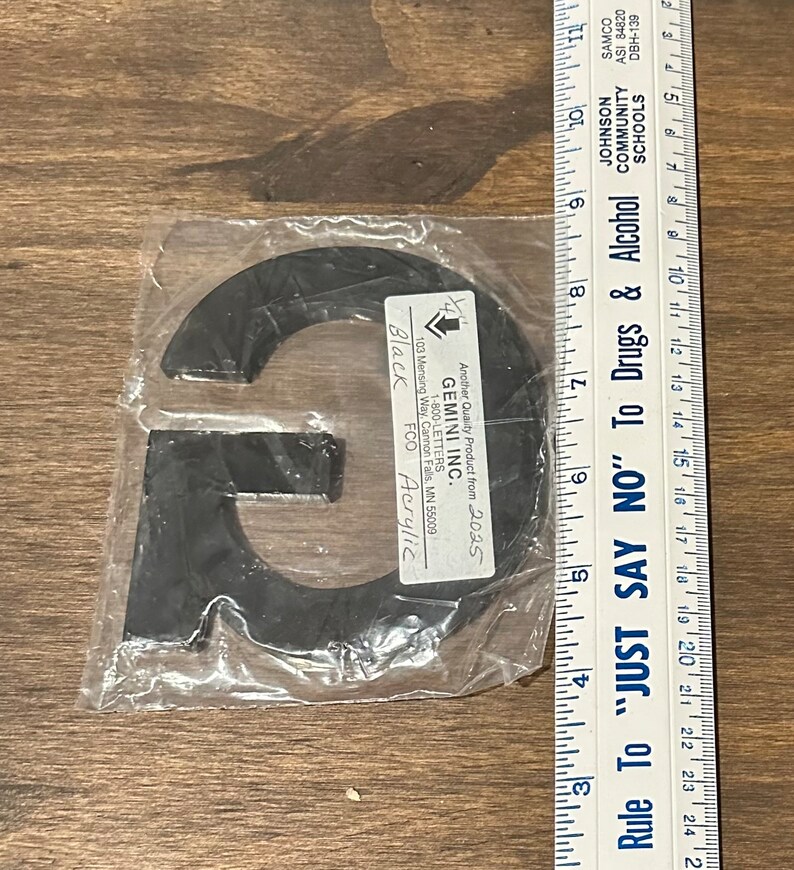 4” Letra G Gemini Letra Acrílica Negra. Nuevas acciones de edad. - Etsy ...