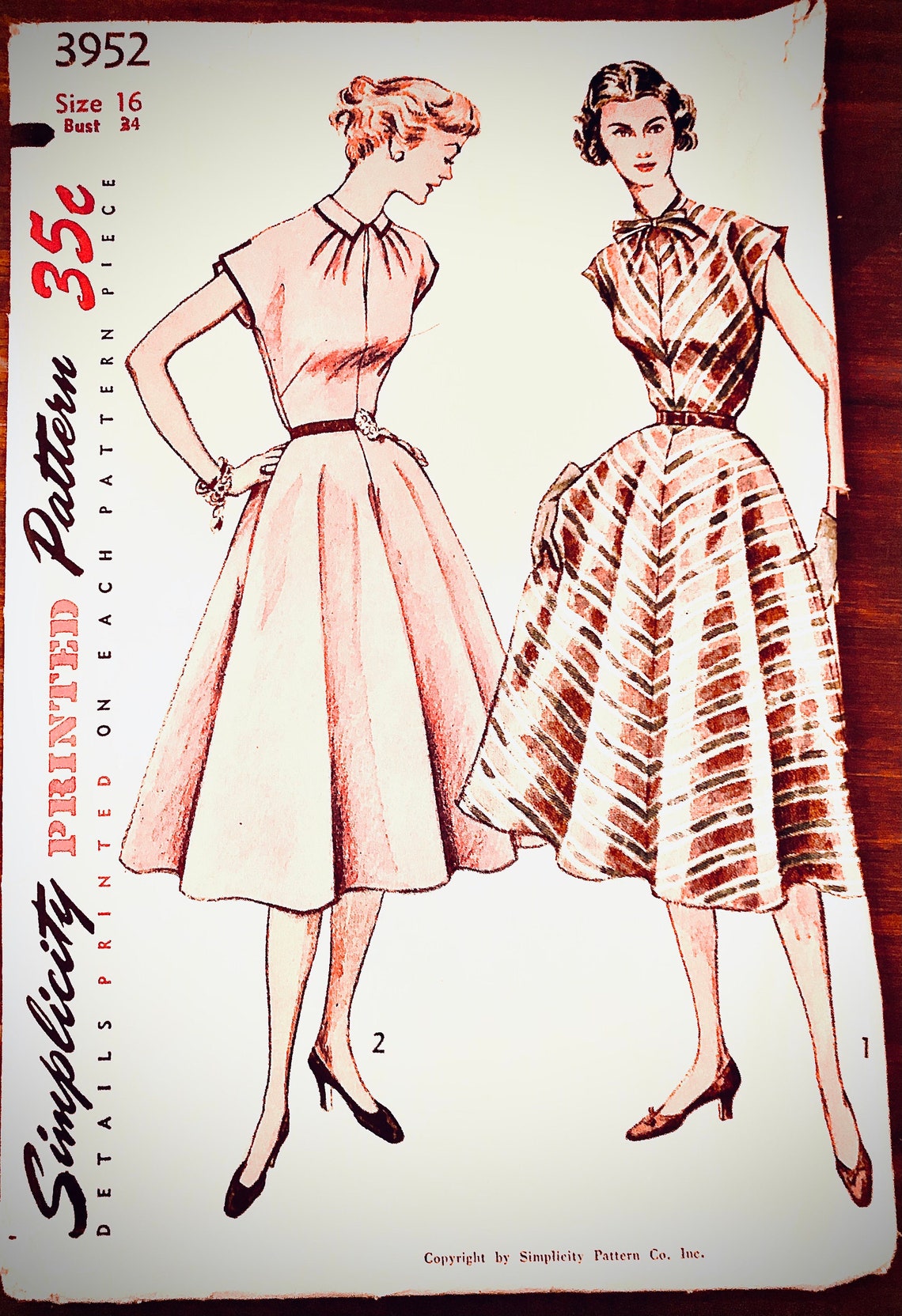 Vintage Sewing Pattern Dress - Etsy