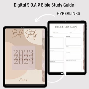 Digital SOAP Bible Study Planner Faith Notebook Planner Hyperlinks ...