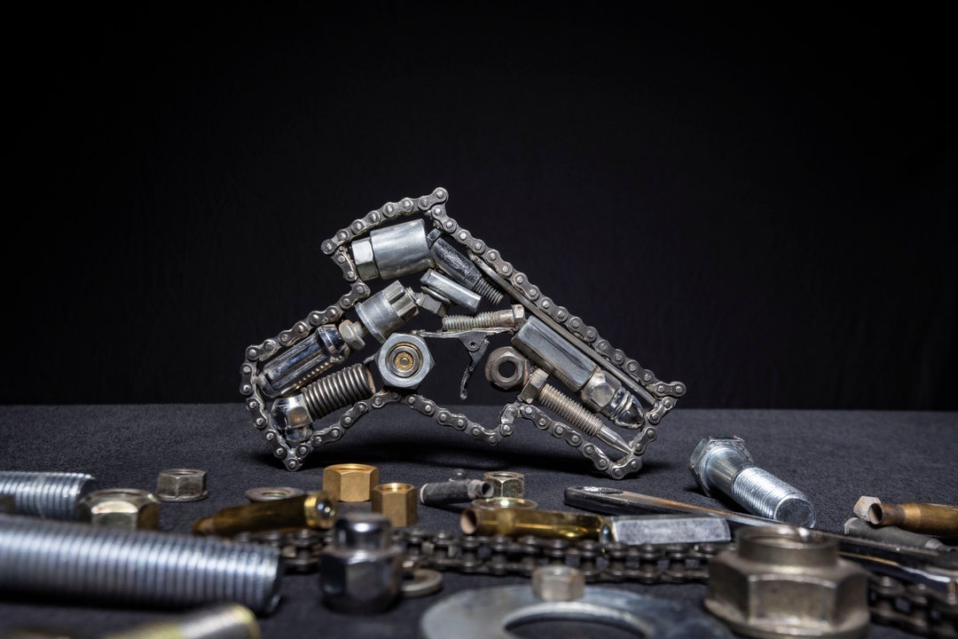 Decorative Scrap Metal Welding Art Sculpture of a Handgun - Etsy