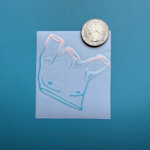 Ftmdream Holographic Top Surgery Scars Vinyl Decal - Etsy