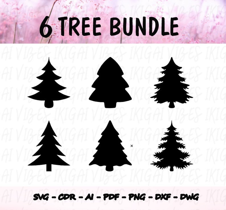 Pine Tree Christmas Tree SVG Tree Svg Tree Silhouette Svg - Etsy