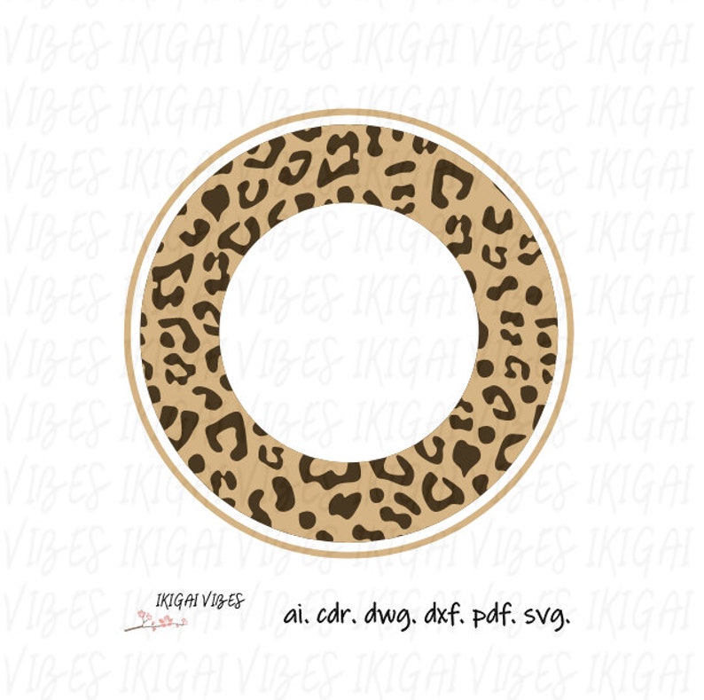 Leopard Print Frame Svg Leopard Circles Leopard Print Boarder Frame ...
