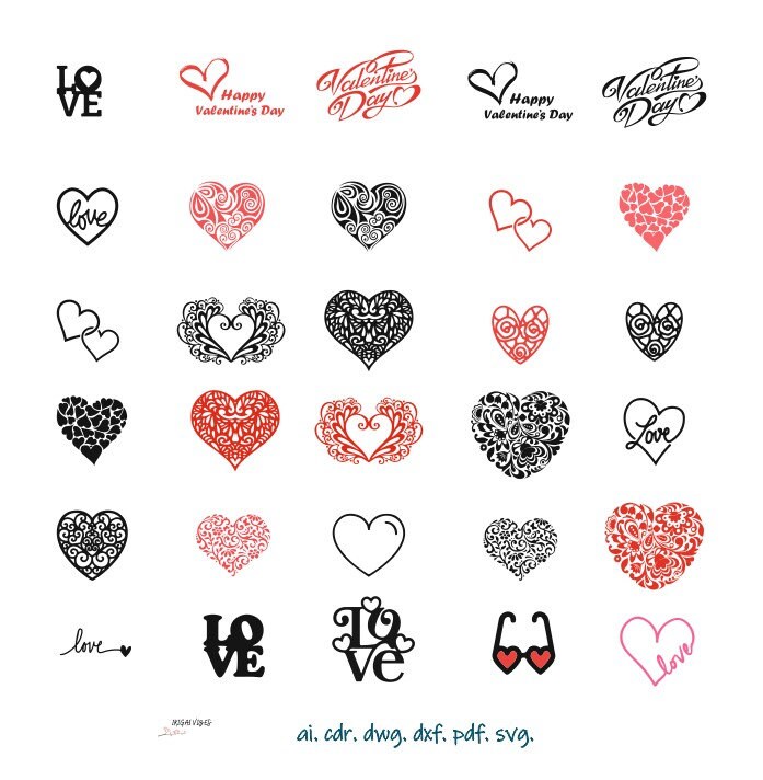 Heart Svg, Heart Svg, Day Love SVG Bundle, Valentine's Day SVG, Love ...