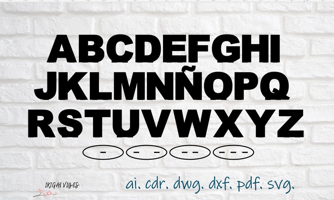 Alphabet Svg Vector, Letters With Base, Letters Vector Art File Instant ...