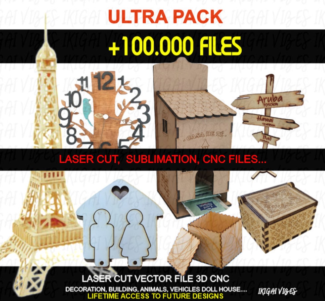 Laser Cut Vector Files, Svg Pack, 3d Cnc, Laser Cut Mega Bundle SVG ...