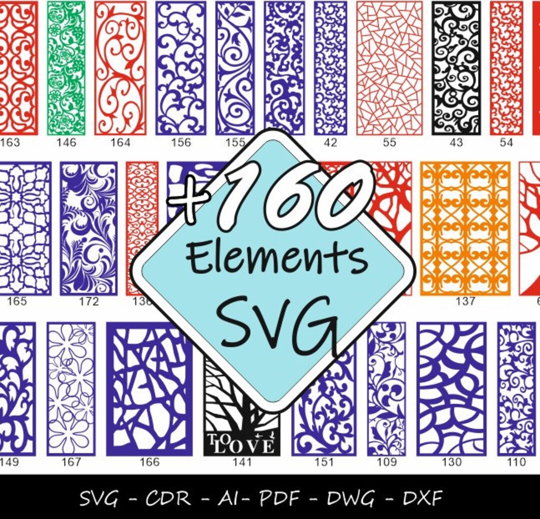 Panels Collection 160 Cnc Files Cnc Plasma, Wall Stencil, Laser ,router ...