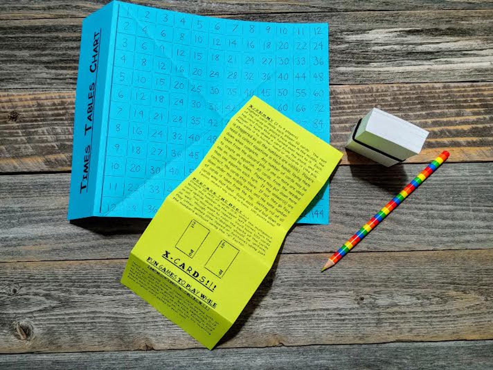 X-cards Kit: Times Tables! - Etsy