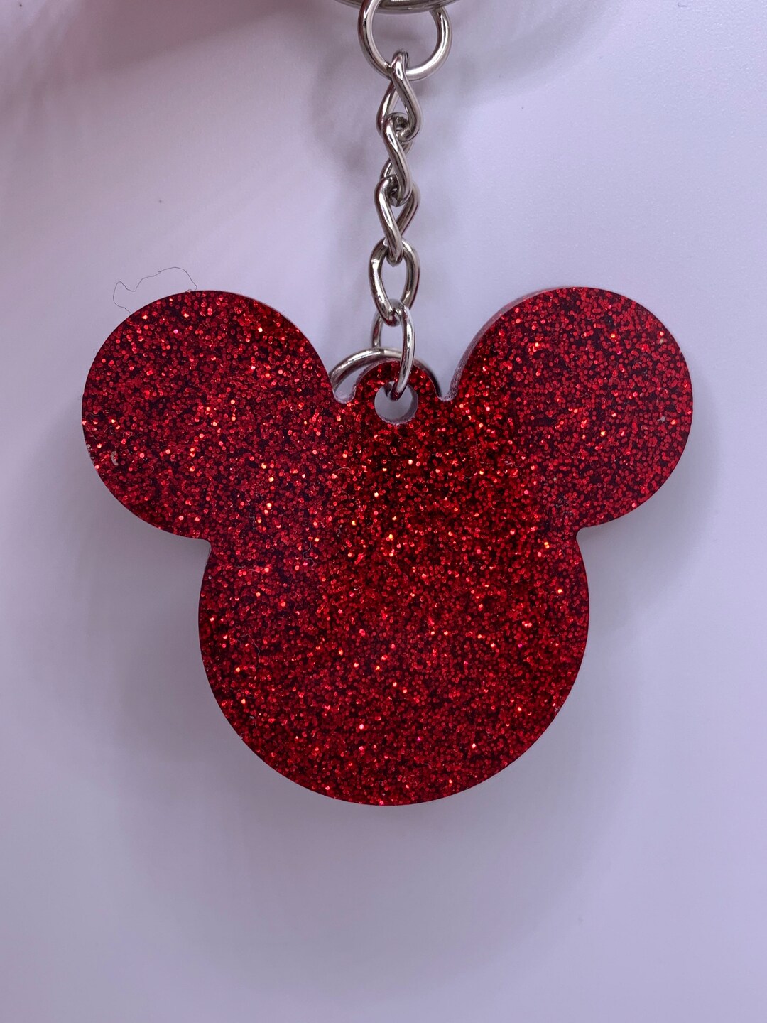 Mouse Inspired Glitter Resin Keychain - Etsy
