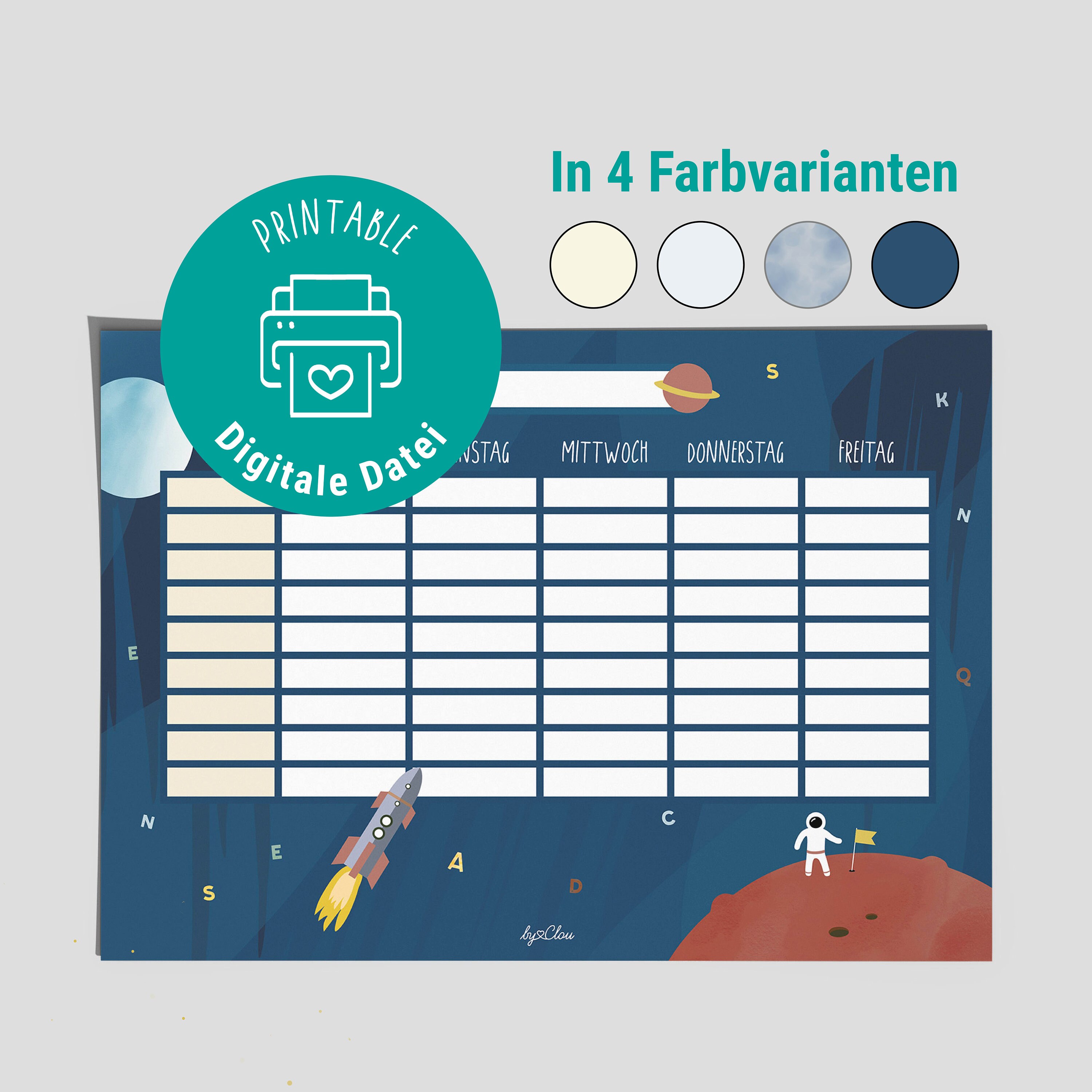 Printable Lesson Plan Template / Space, Outer Space, Astronaut / Lesson ...