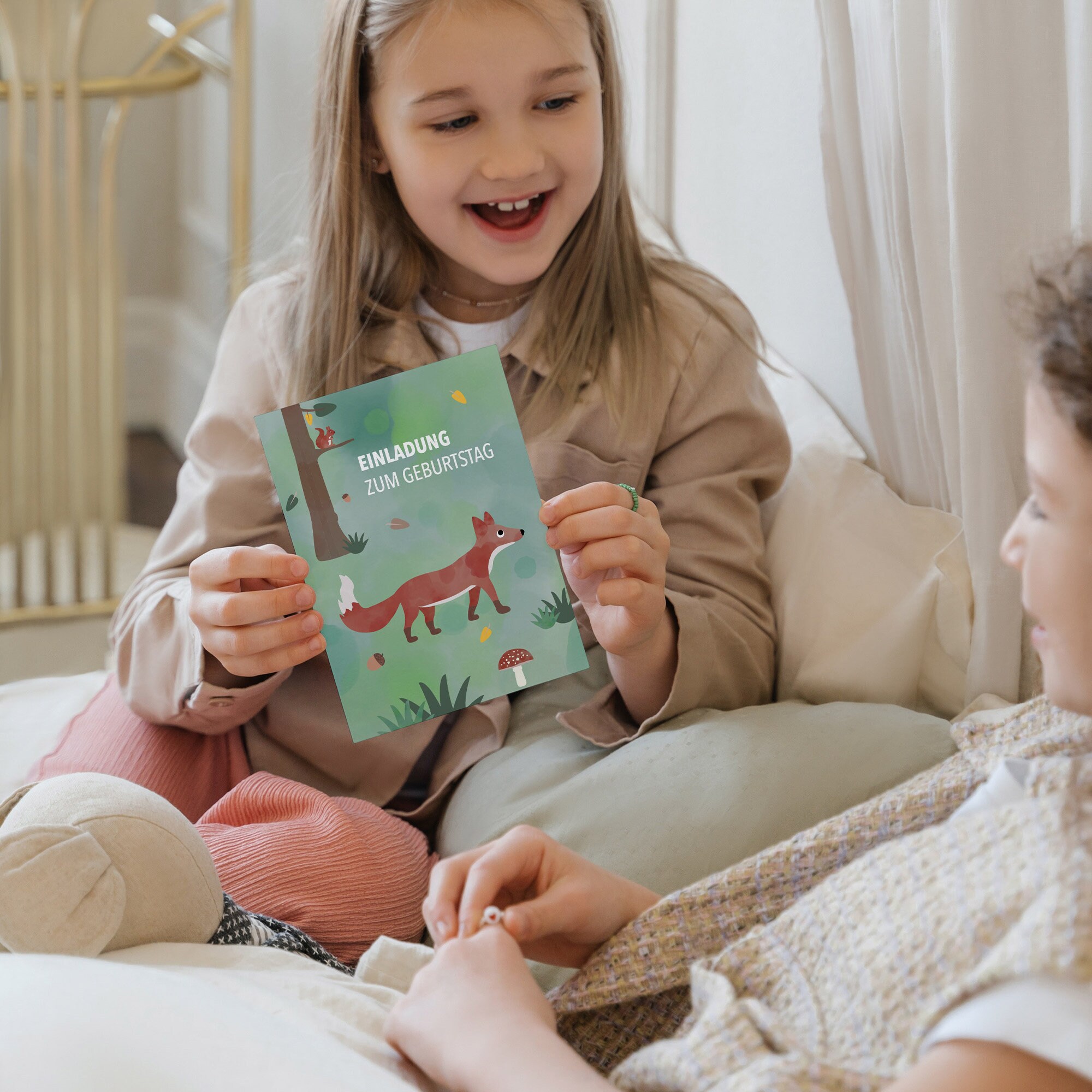 Birthday Invitation to Print Out / Forest Animals, Fox, Scavenger Hunt ...