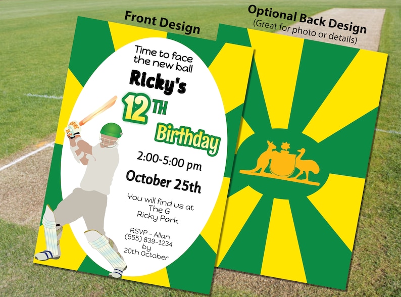 Editable Cricket Invitation, Cricket Birthday Invitation, Cricket ...