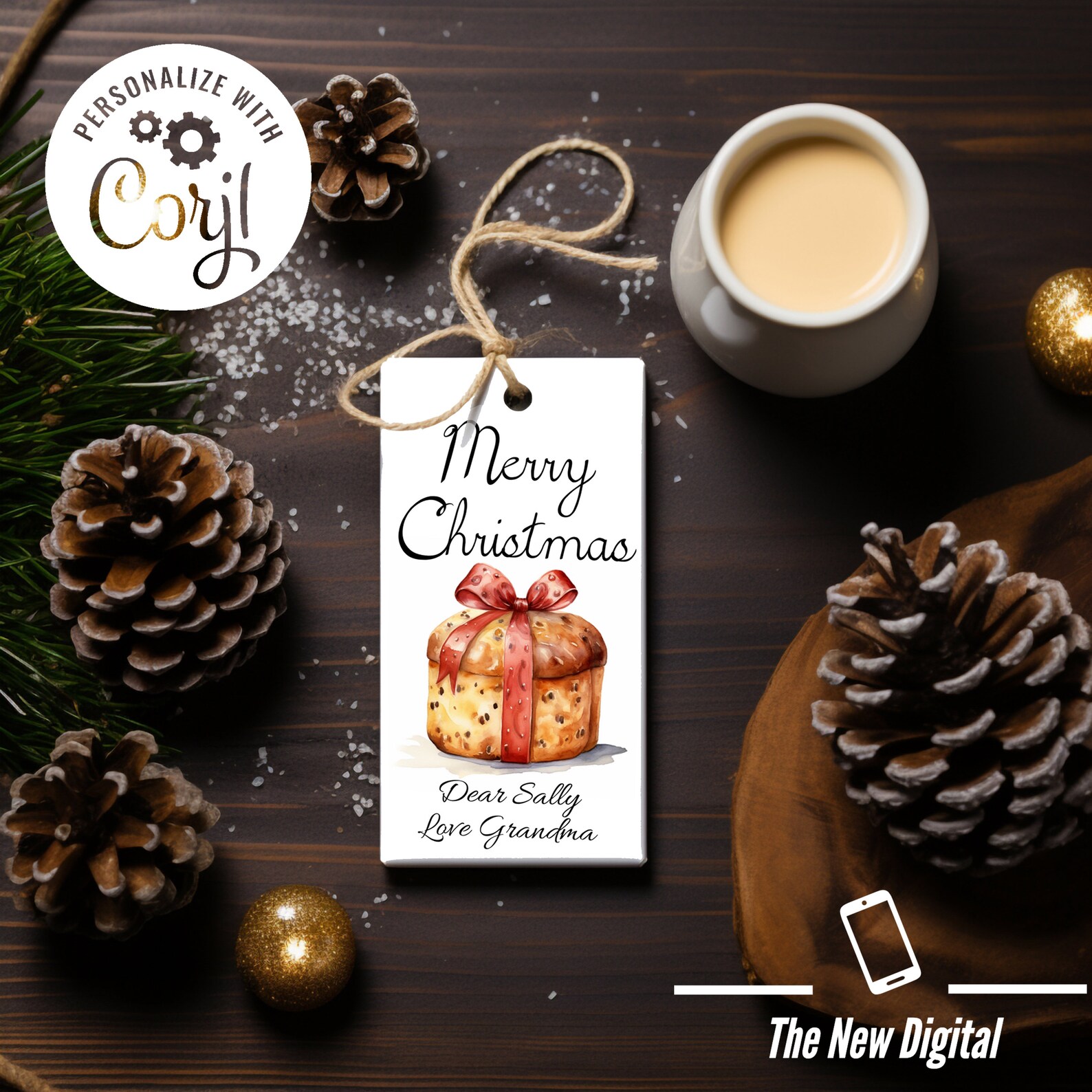 Editable Christmas Favor Tags Holiday Gift Tags Merry Christmas Holiday ...