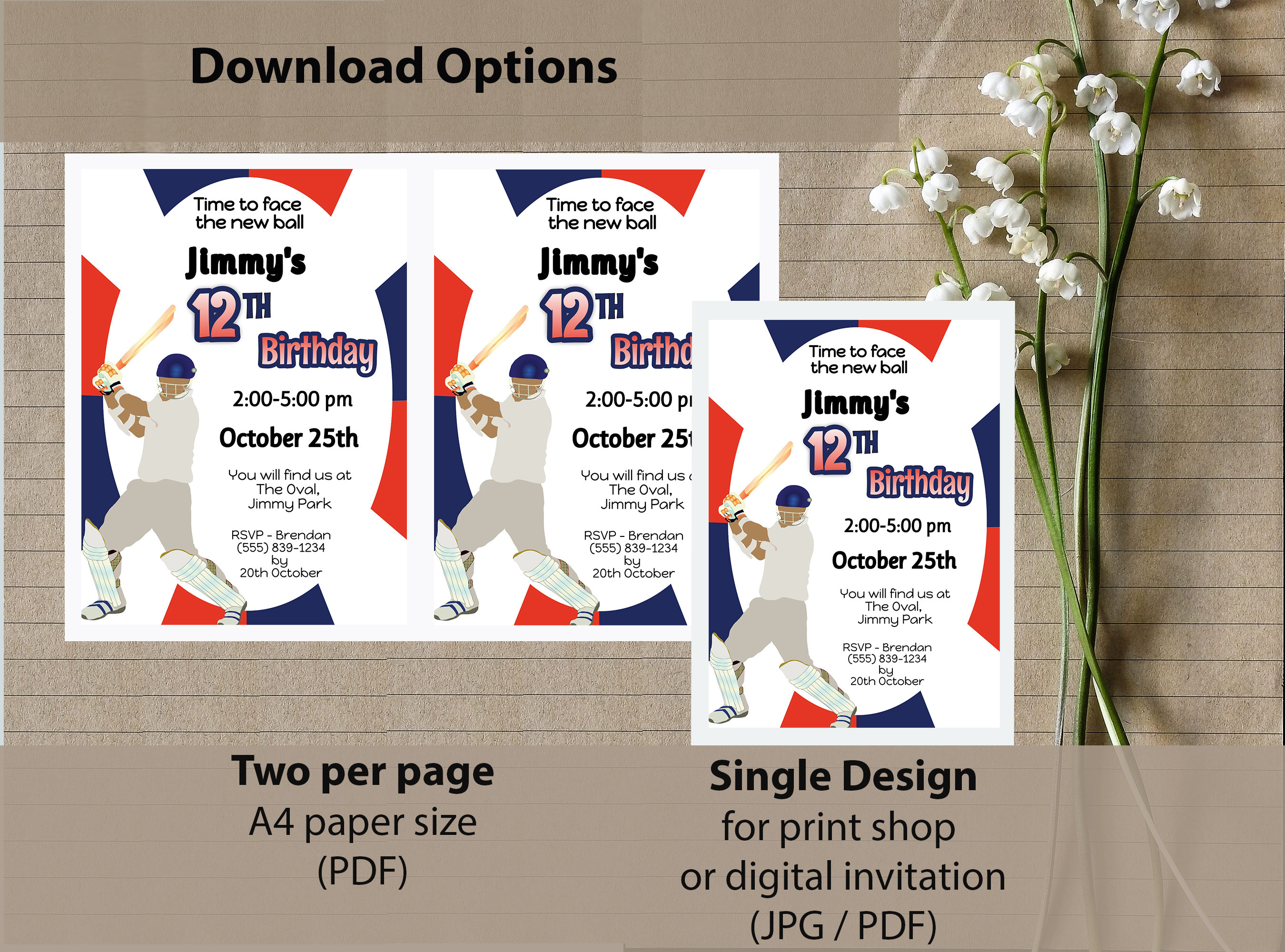 Editable Cricket Invitation, Cricket Birthday Invitation, Cricket ...