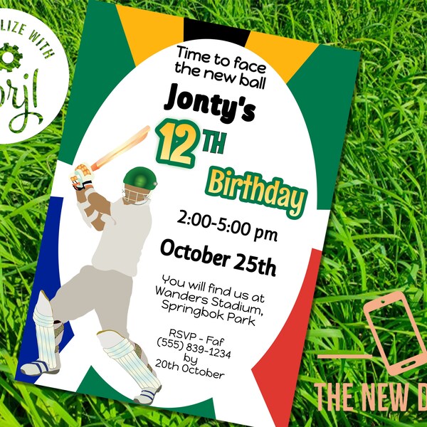 Cricket Themed Birthday Invitation - Etsy