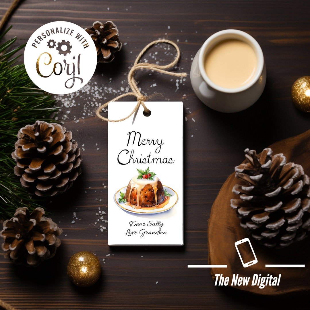 Editable Christmas Favor Tags Holiday Gift Tags Merry - Etsy