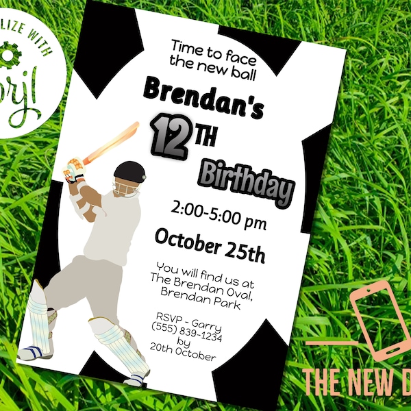 Cricket Themed Birthday Invitation - Etsy