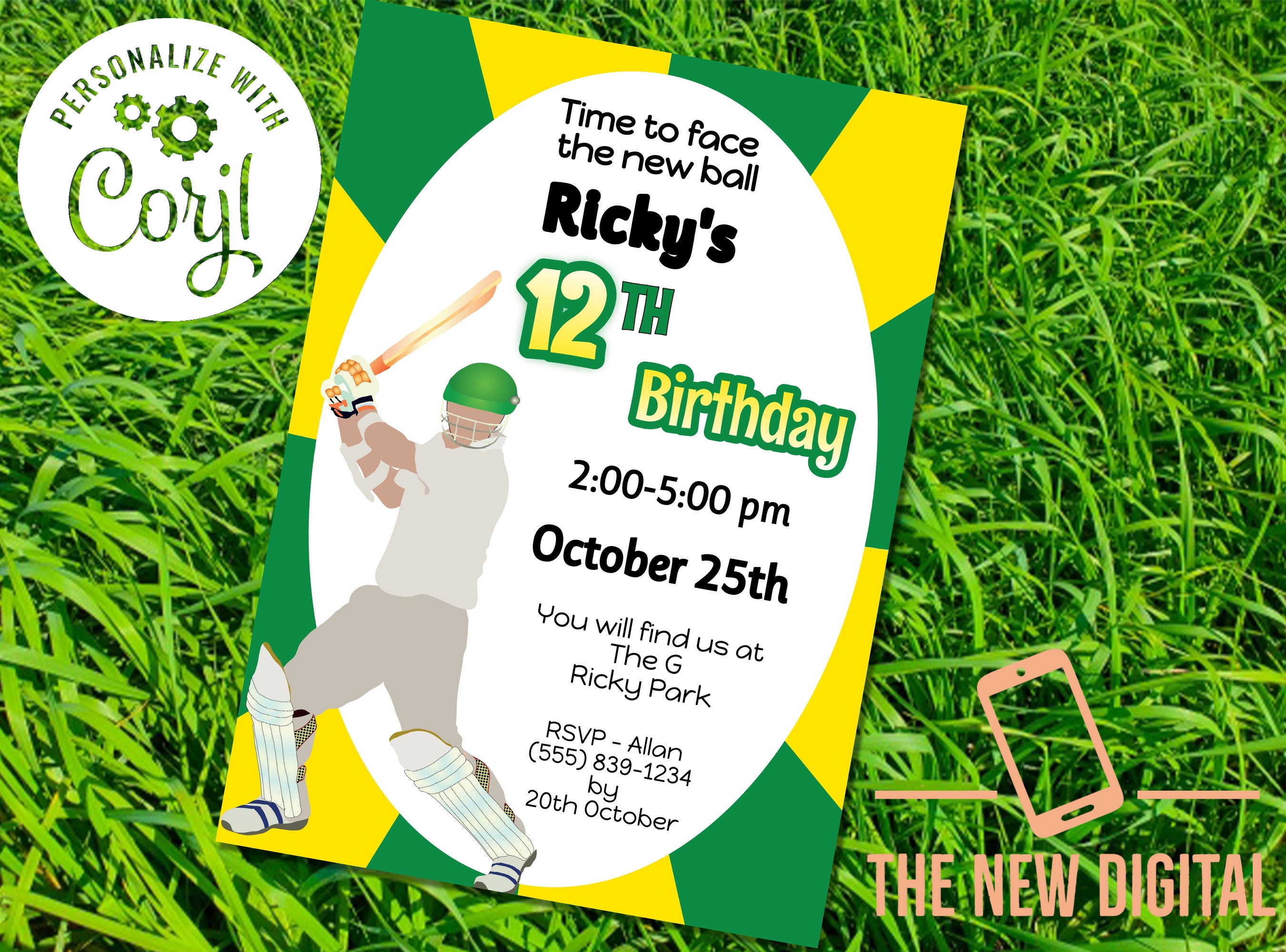 Editable Cricket Invitation, Cricket Birthday Invitation, Cricket ...